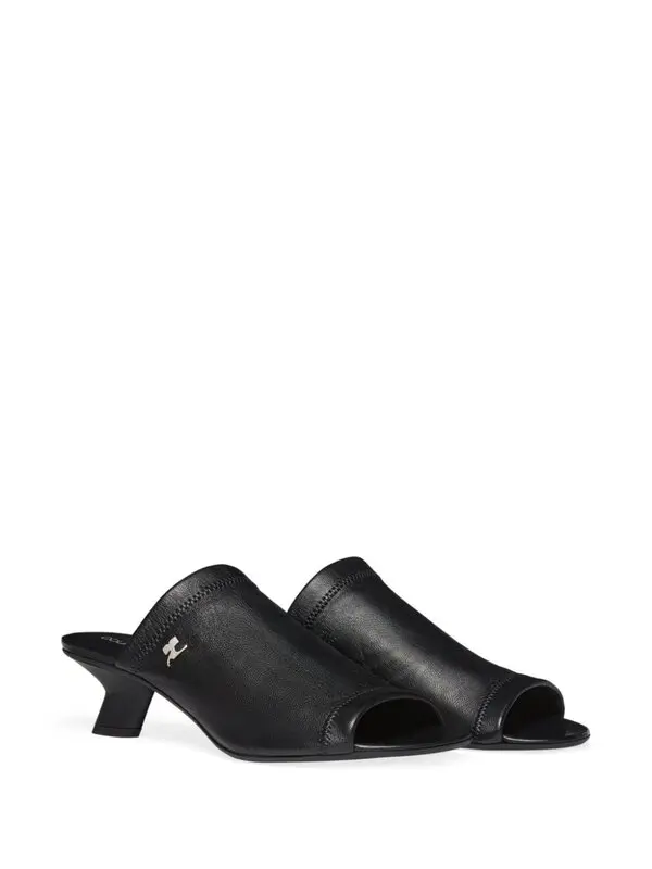 COURREGES Wet Stretch Mules - Black