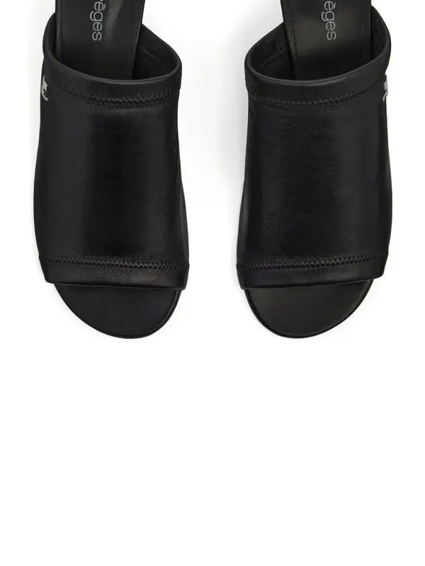 COURREGES Wet Stretch Mules - Black