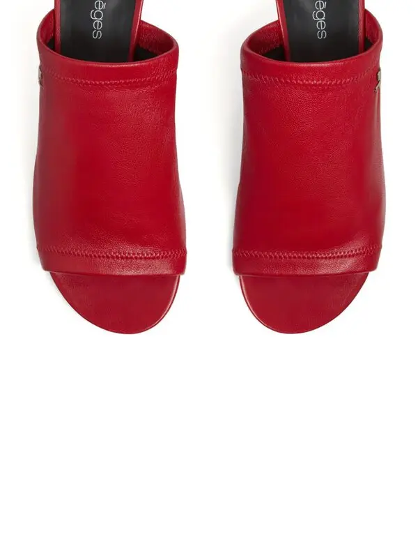 COURREGES Leather Mules - Red