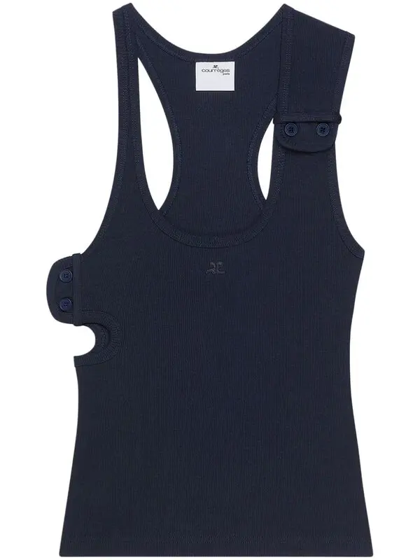 COURREGES 90's Rib Tank Top - Blue