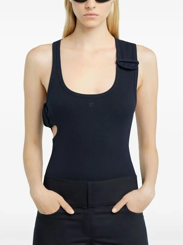 COURREGES 90's Rib Tank Top - Blue