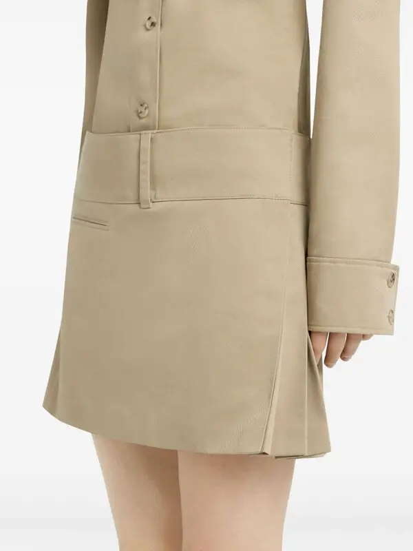 COURREGES Belted Pleated Mini Skirt