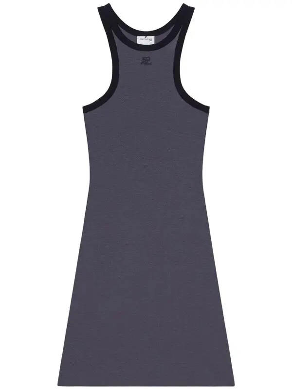 COURREGES Cotton Scuba Dress - Blue
