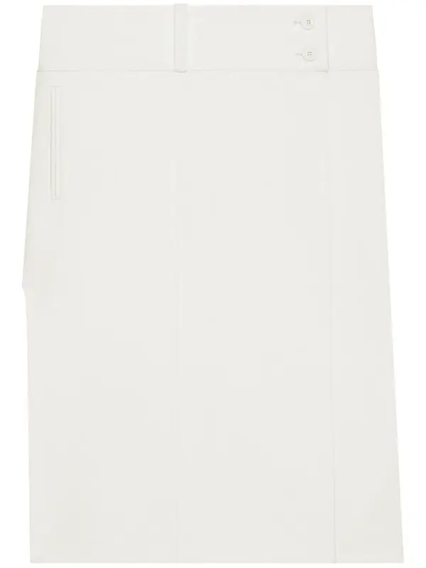 COURREGES Belted Slit Skirt - White