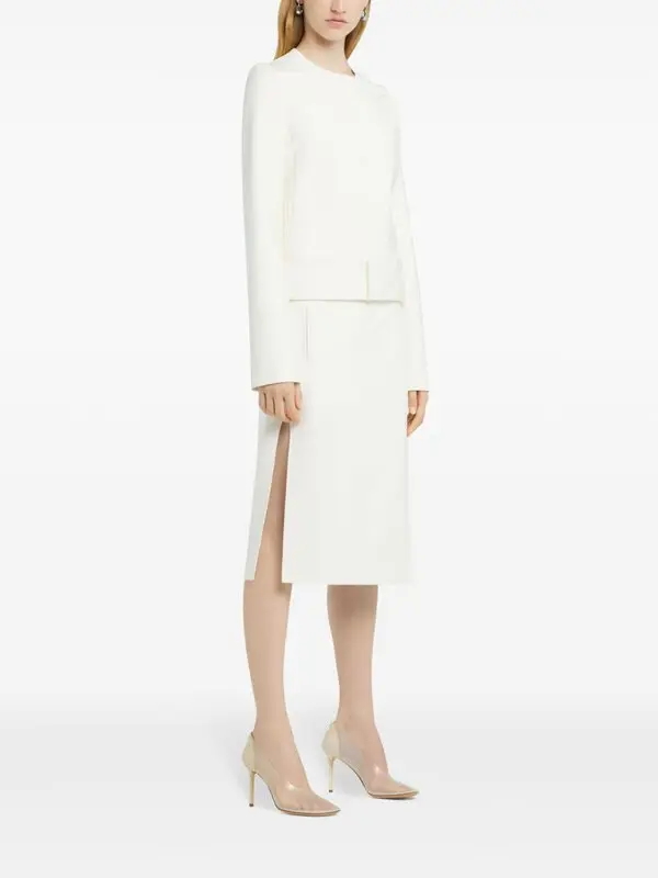 COURREGES Belted Slit Skirt - White