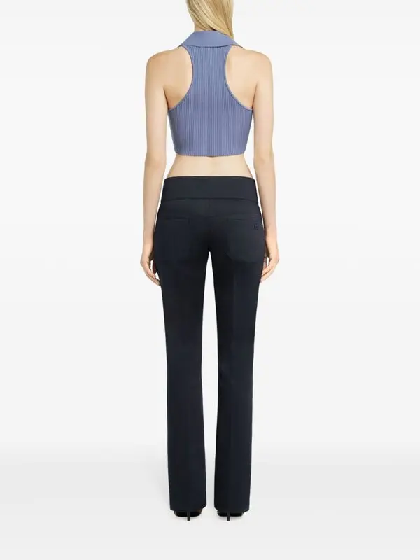 COURREGES Cropped Polo Top - Blue