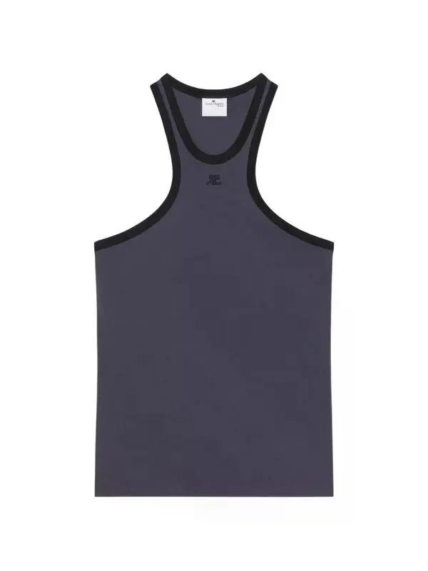COURREGES Contrasting-trim Scuba Tank Top
