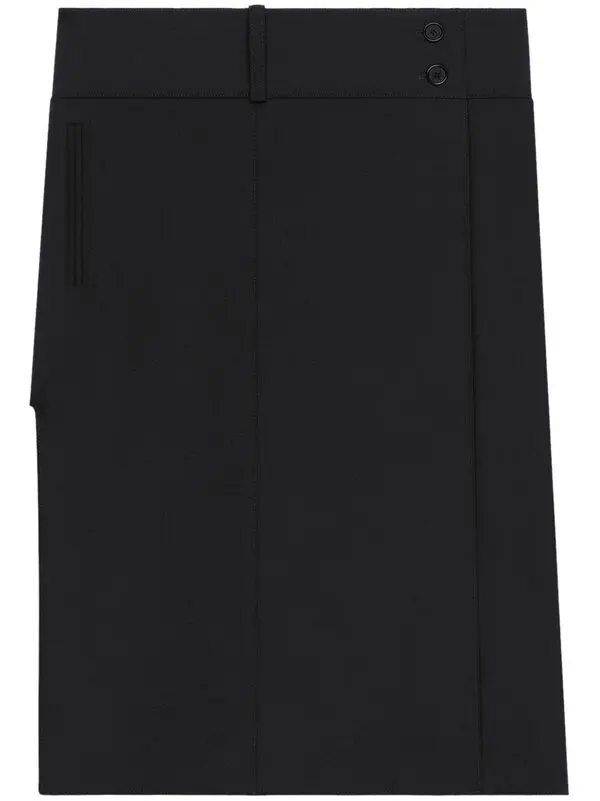 COURREGES Belted Midi Skirt - Black