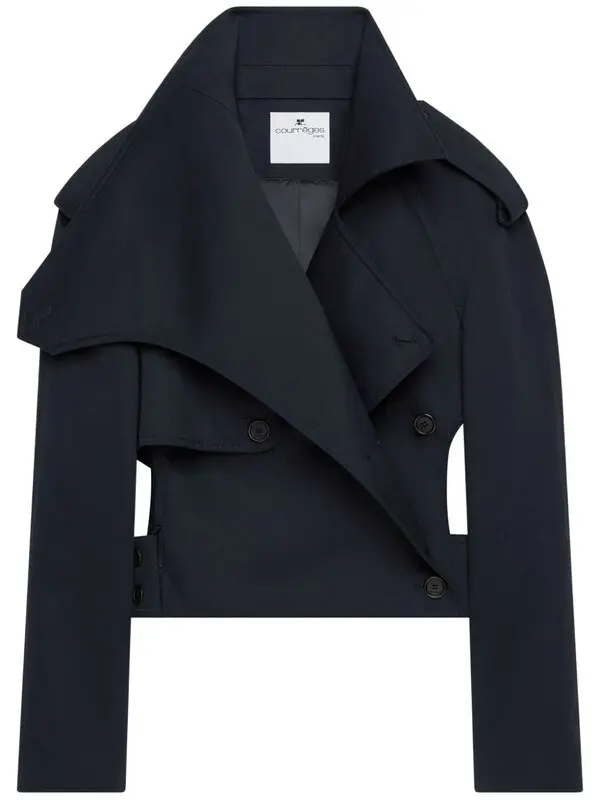 COURREGES Oblique Trench Coat - Blue