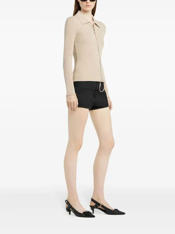 COURREGES Zip-up Cardigan - Neutrals