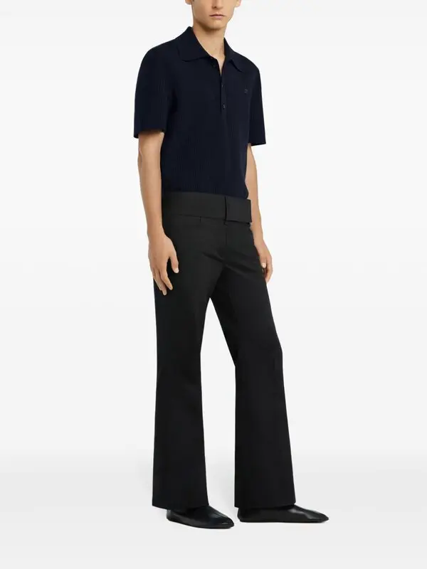 COURREGES Ribbed Polo Shirt - Blue