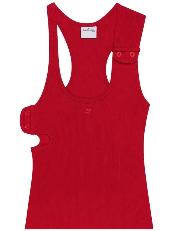 COURREGES 90's Ribbed Tank Top - Red