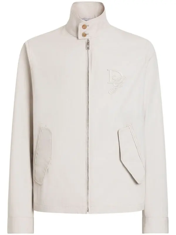 Dolce & Gabbana Logo-appliqué Jacket - Neutrals