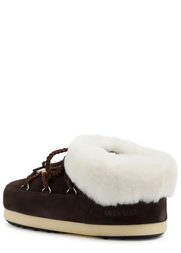 Moon Boot Padded Suede Mules With Beads