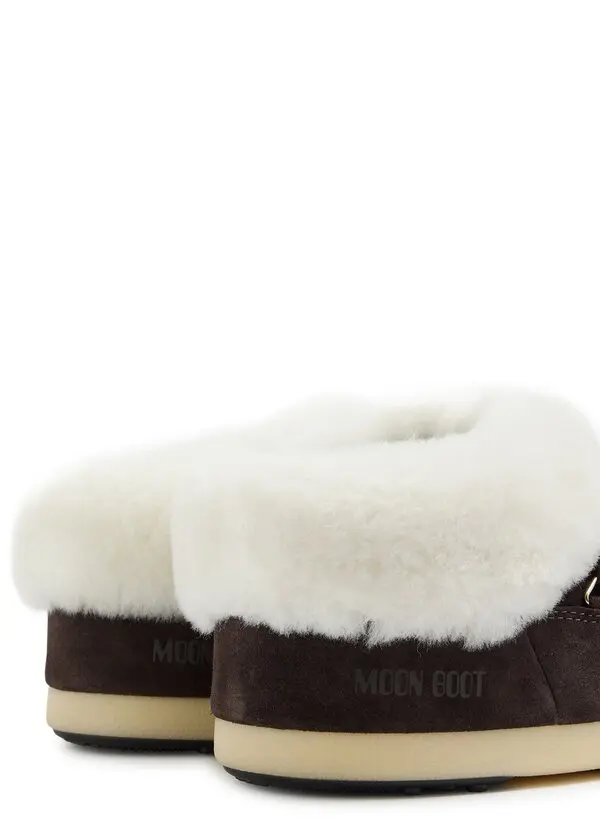 Moon Boot Padded Suede Mules With Beads