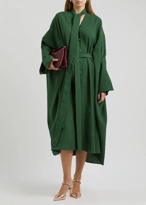 Palmer//harding Emotive Belted Midi Dress