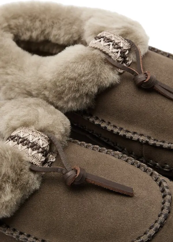 UGG Tasman Alpine Suede Flatform Slippers