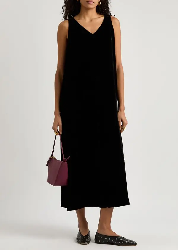 dress velvet pants Rose velvet pleated wide leg pants-final sale  JanieLanie