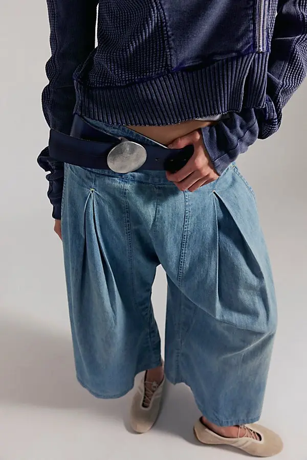 Free People We The Free Norfolk Hip Belt - Dark Rinse