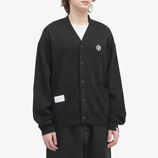 AAPE BY *A BATHING APE Camo Badge Knit Cardigan
