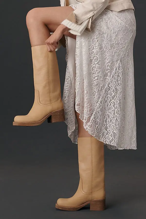 Jeffrey Campbell Reflect Tall Boots - Neutral