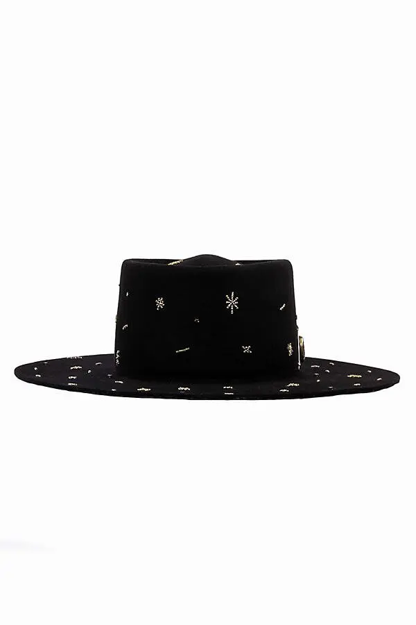 MESHIKA HATS Knows His Gun Beaded Rancher - Black