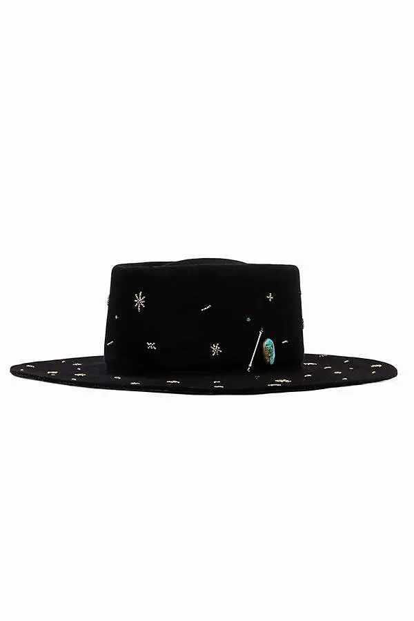 MESHIKA HATS Knows His Gun Beaded Rancher