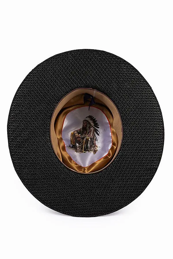 MESHIKA HATS Knows His Gun Beaded Rancher