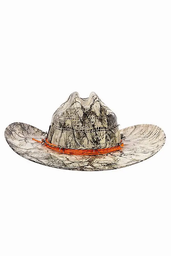 MESHIKA HATS Posty Snow Camouflage Rancher - Barbed Wire