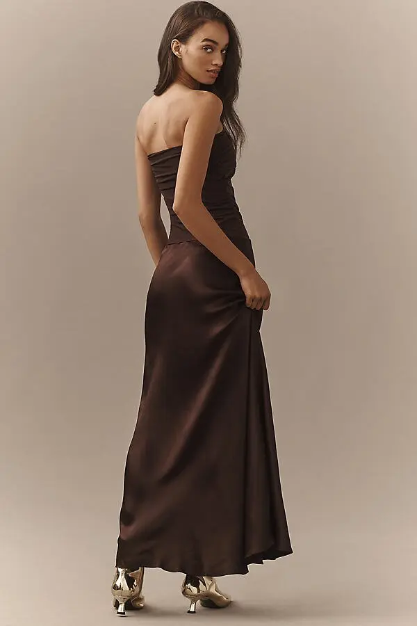 bec and bridge brown strapless dress Bec + Bridge Symone Mini Dress in Chocolate