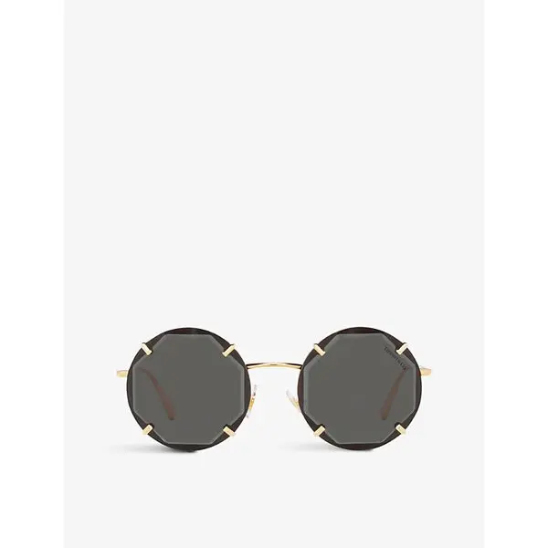 Tiffany & Co. Tf3091 Round-frame Sunglasses - Gold
