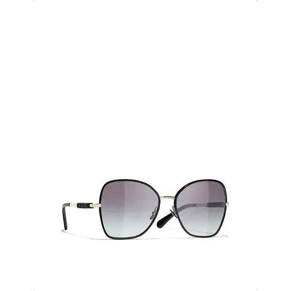 Chanel Ch4283 Butterfly-frame Sunglasses - Black