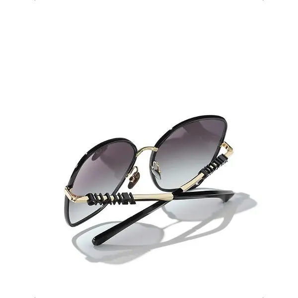 Chanel Ch4283 Butterfly-frame Sunglasses - Black