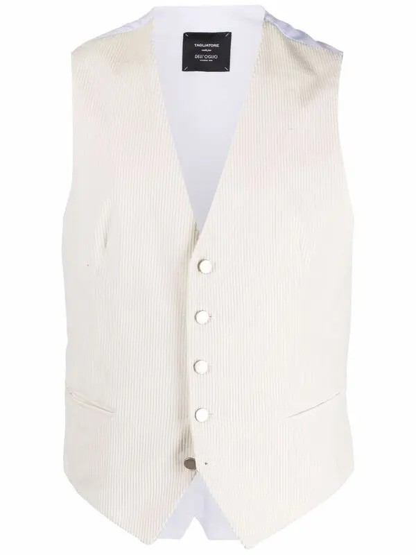 Tagliatore Corduroy Single-breasted Waistcoat
