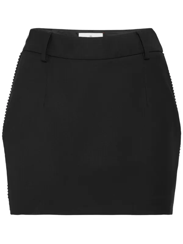 Philipp Plein Wool Mini Skirt