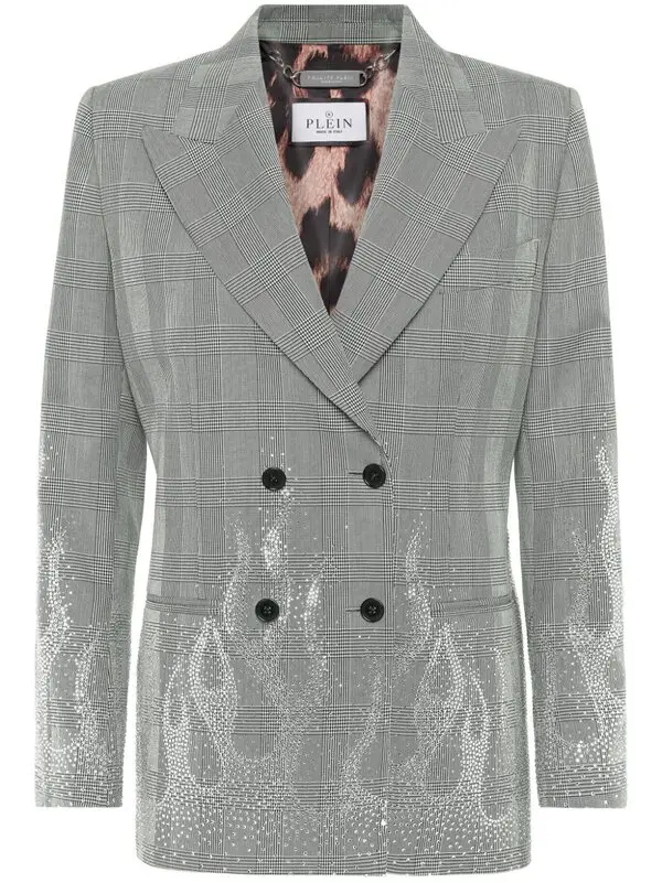 Philipp Plein Flame-appliqué Blazer