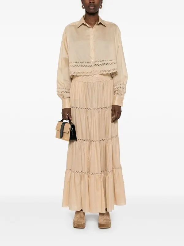 Ermanno Scervino Floral-embroidered Maxi Skirt