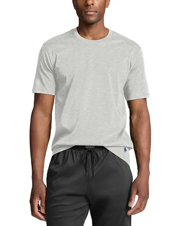 Polo Ralph Lauren Luxury Mercerized Cotton Short Sleeve Crew T-shirt - Andover Heather/ Cruise Navy