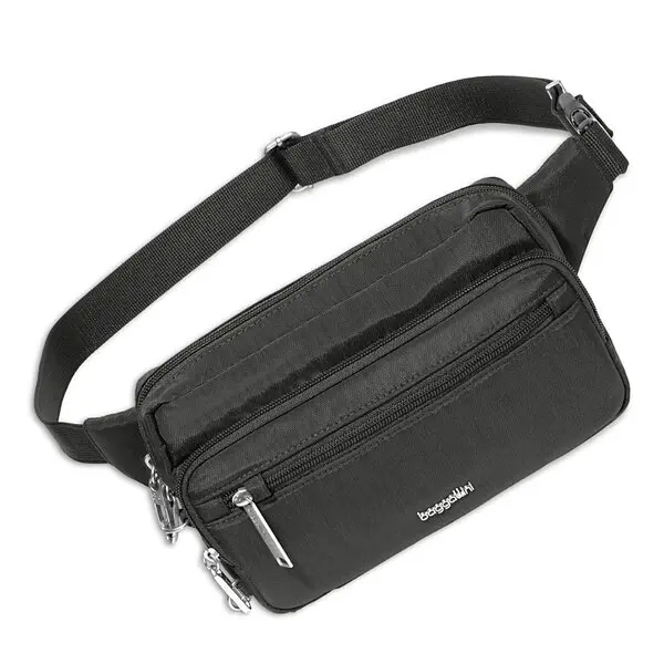 BAGGALLINI Securtex Anti Theft Sling Belt Bag - Charcoal