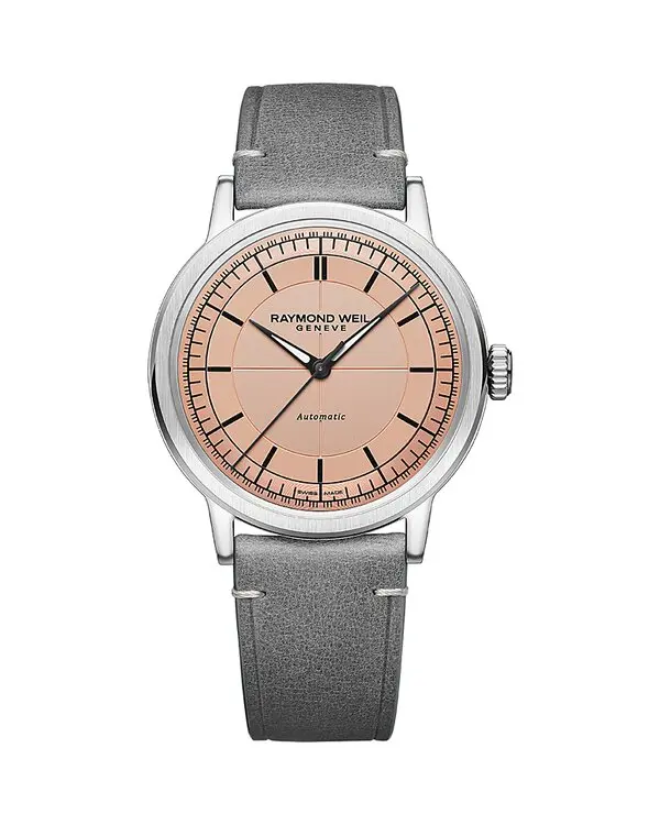 RAYMOND WEIL Millesime Automatic Watch, 39.5mm - Pink/silver