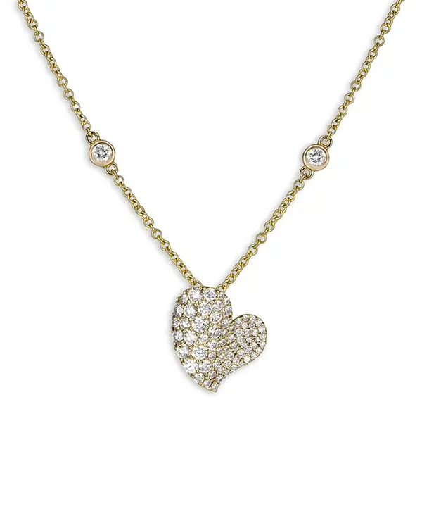 Piranesi 18k Yellow Diamond Heart Necklace - Gold