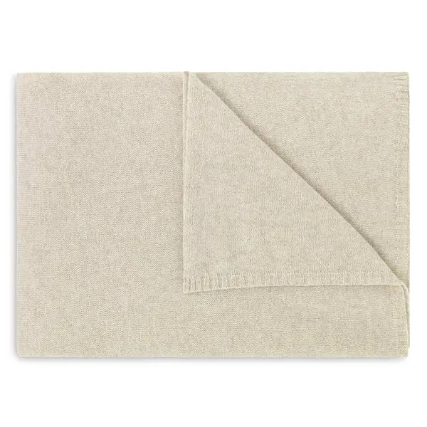 AMALIA HOME COLLECTION Lucia Cashmere Throw - Natural