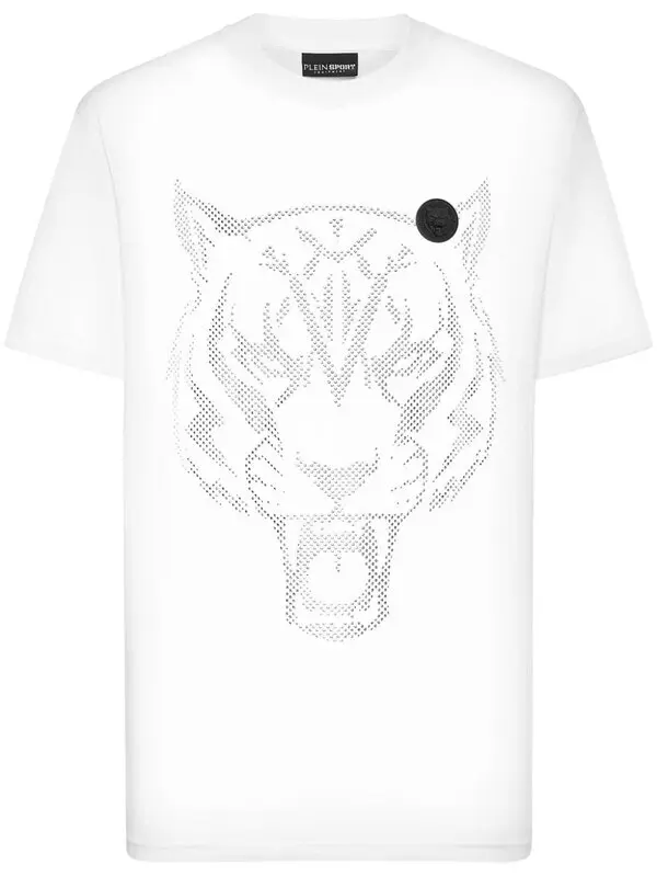 PLEIN SPORT Tiger-motif T-shirt - White