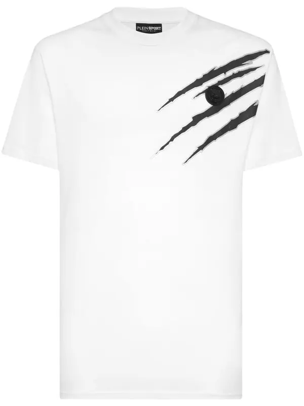 PLEIN SPORT Scratch-print T-shirt - White
