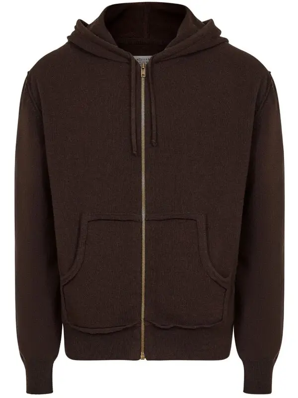 MAISON MARGIELA Zipped Hoodie - Brown