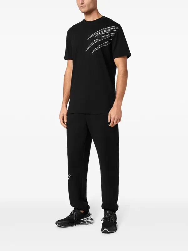 PLEIN SPORT Scratch-print T-shirt - Black