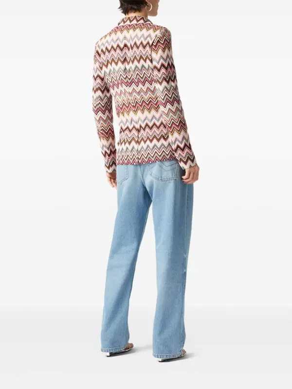 Missoni Zigzag Woven Blazer - Pink