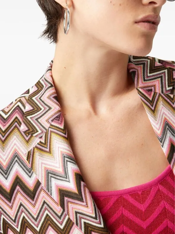 Missoni Zigzag Woven Blazer - Pink