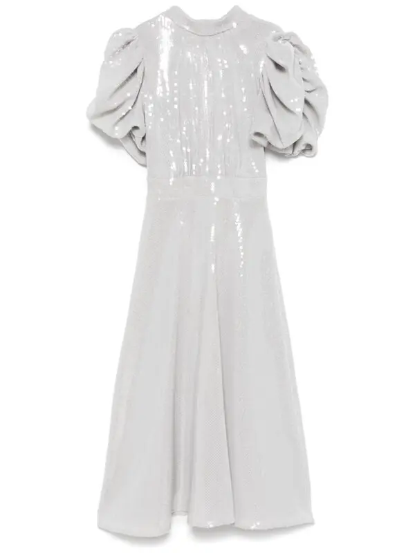 ROTATE BY BIRGER CHRISTENSEN Sequined Midi Dress - Grey