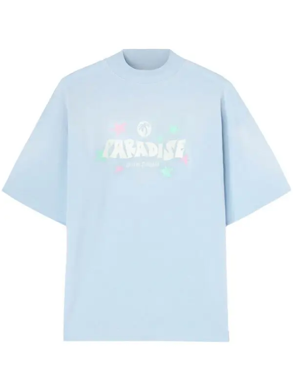 Palm Angels Paradise Palm T-shirt - Blue